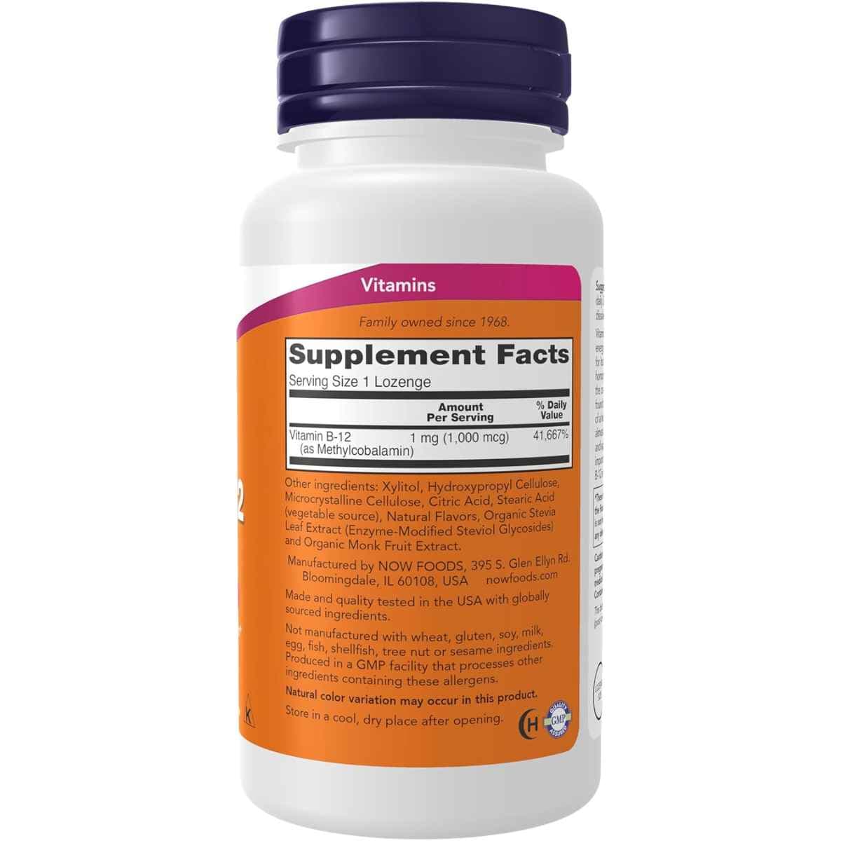 Now Foods - Metil B-12 1000 mcg en Tabletas para Disolver